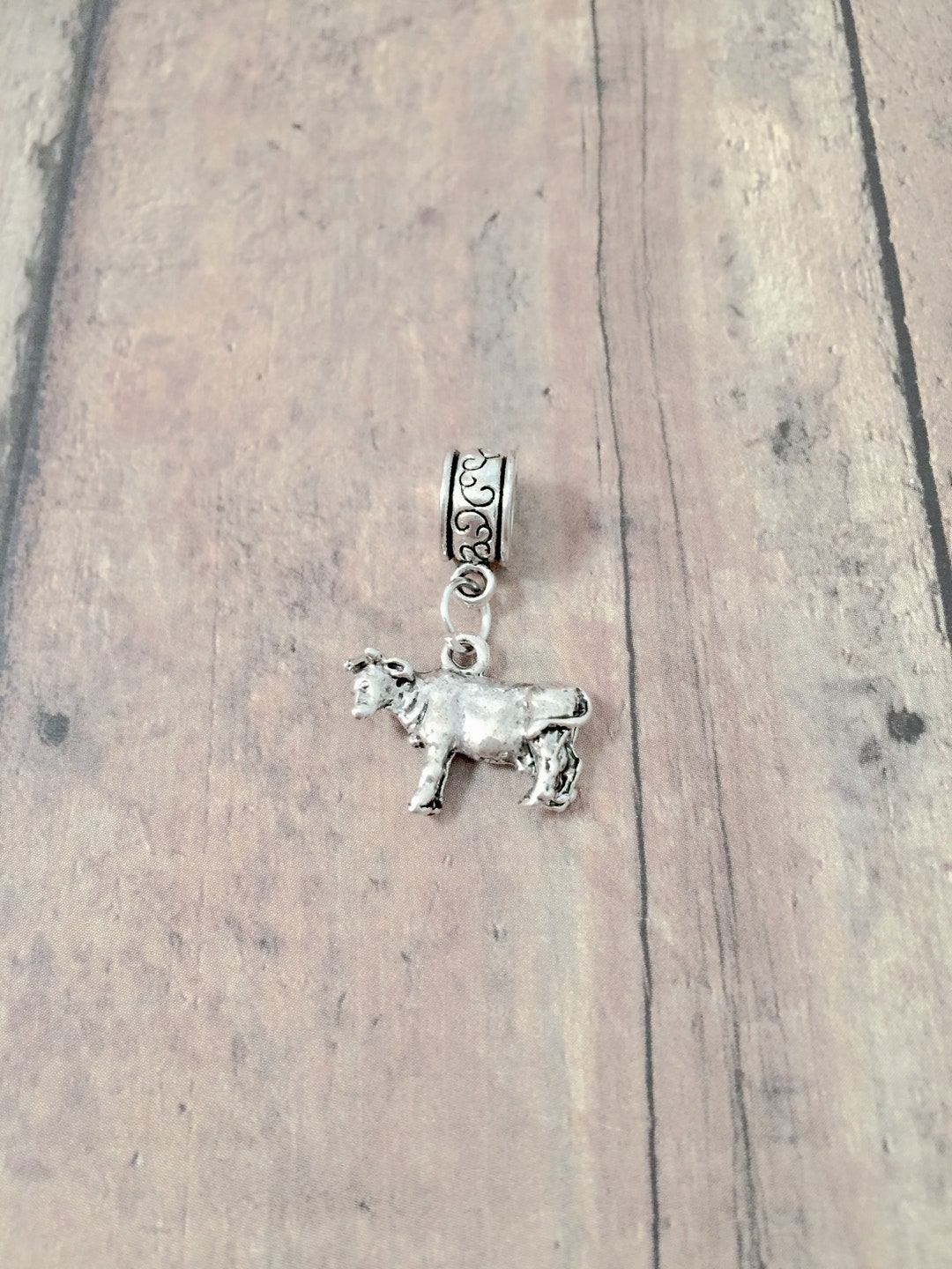 Cow Pendant 1 Piece Silver Cow Charm Farm Charm Cow - Etsy