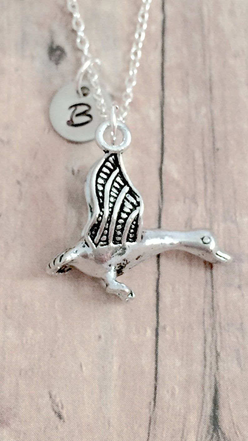 Goose initial necklace goose jewelry Canada jewelry bird | Etsy