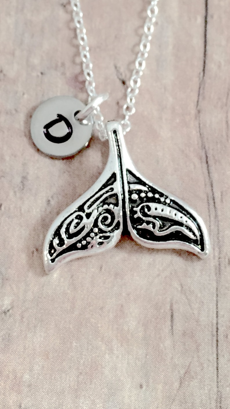 Whale Tail Necklace Whale Tail Jewelry Ocean Jewelry | Etsy