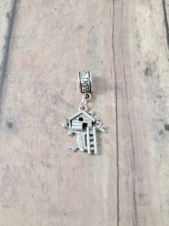 Treehouse Pendant 1 Piece Silver Treehouse Charm - Etsy