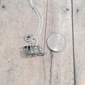 Train Engine Initial Necklace - Train Jewelry, Steam Engine Jewelry ...