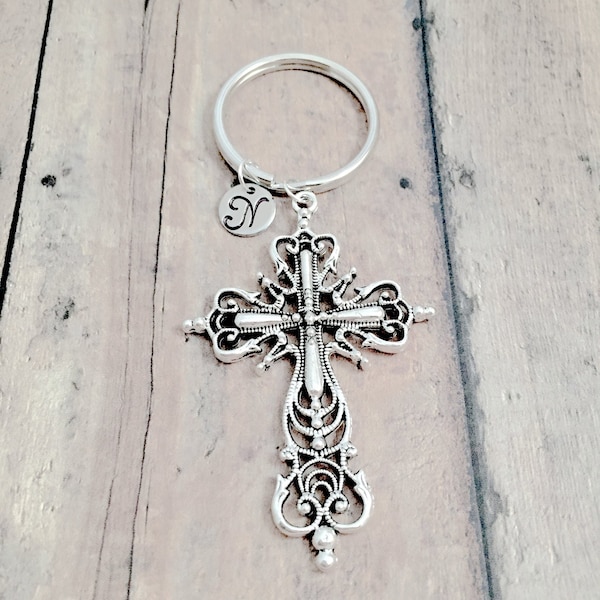Cross Keychain - Etsy