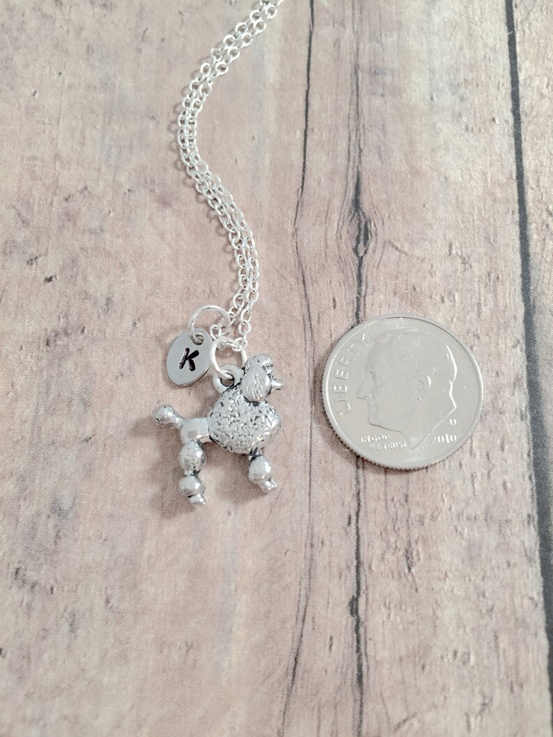Poodle Initial Necklace Poodle Jewelry Dog Breed Jewelry - Etsy