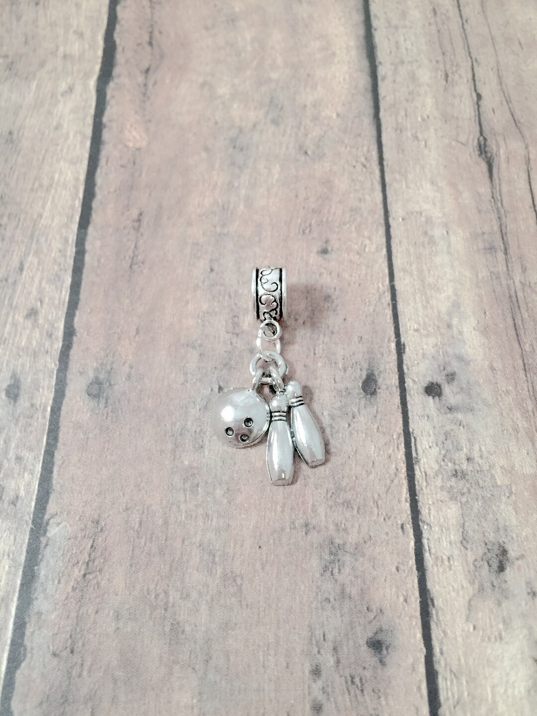 Bowling Pendant (1 Piece) - Silver Bowling Charm, Bowling Pin Charm ...
