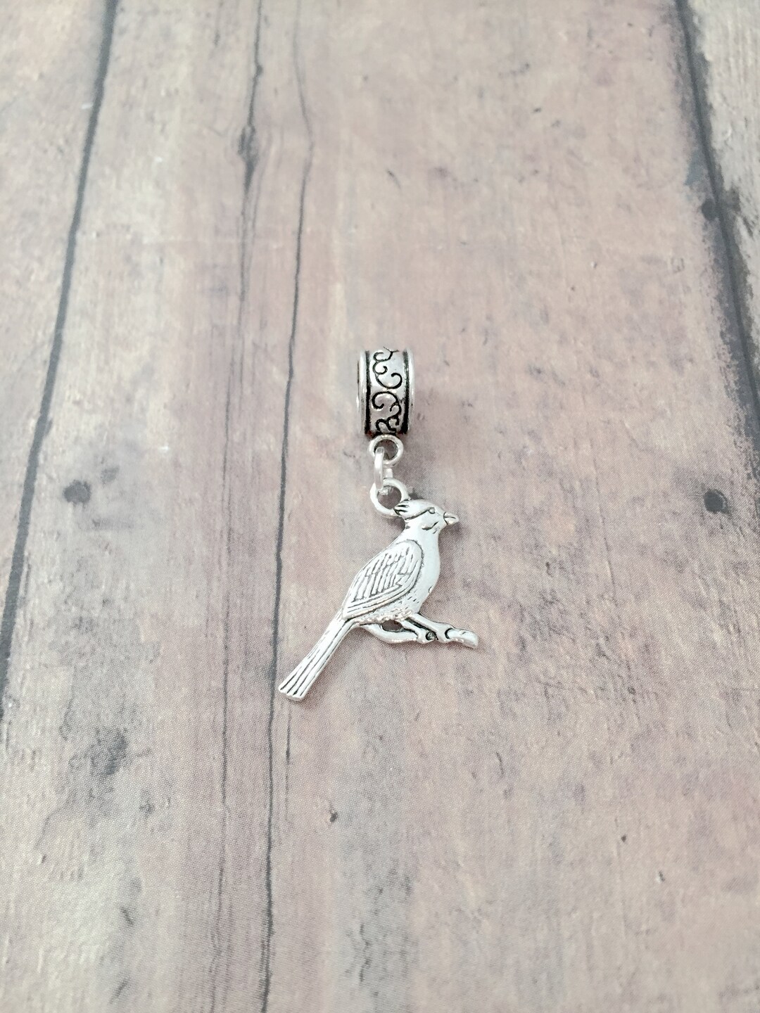 Cardinal Pendant (1 Piece) - Silver Cardinal Charm, Bird Charm ...