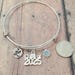 SALE Class of 2025 Initial Bangle - Graduation Jewelry, Class of 2025 ...
