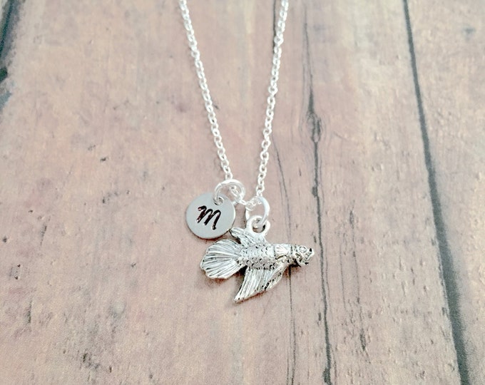 Betta Fish Necklace Custom Pet Portrait, Aquarium Necklace Betta ...