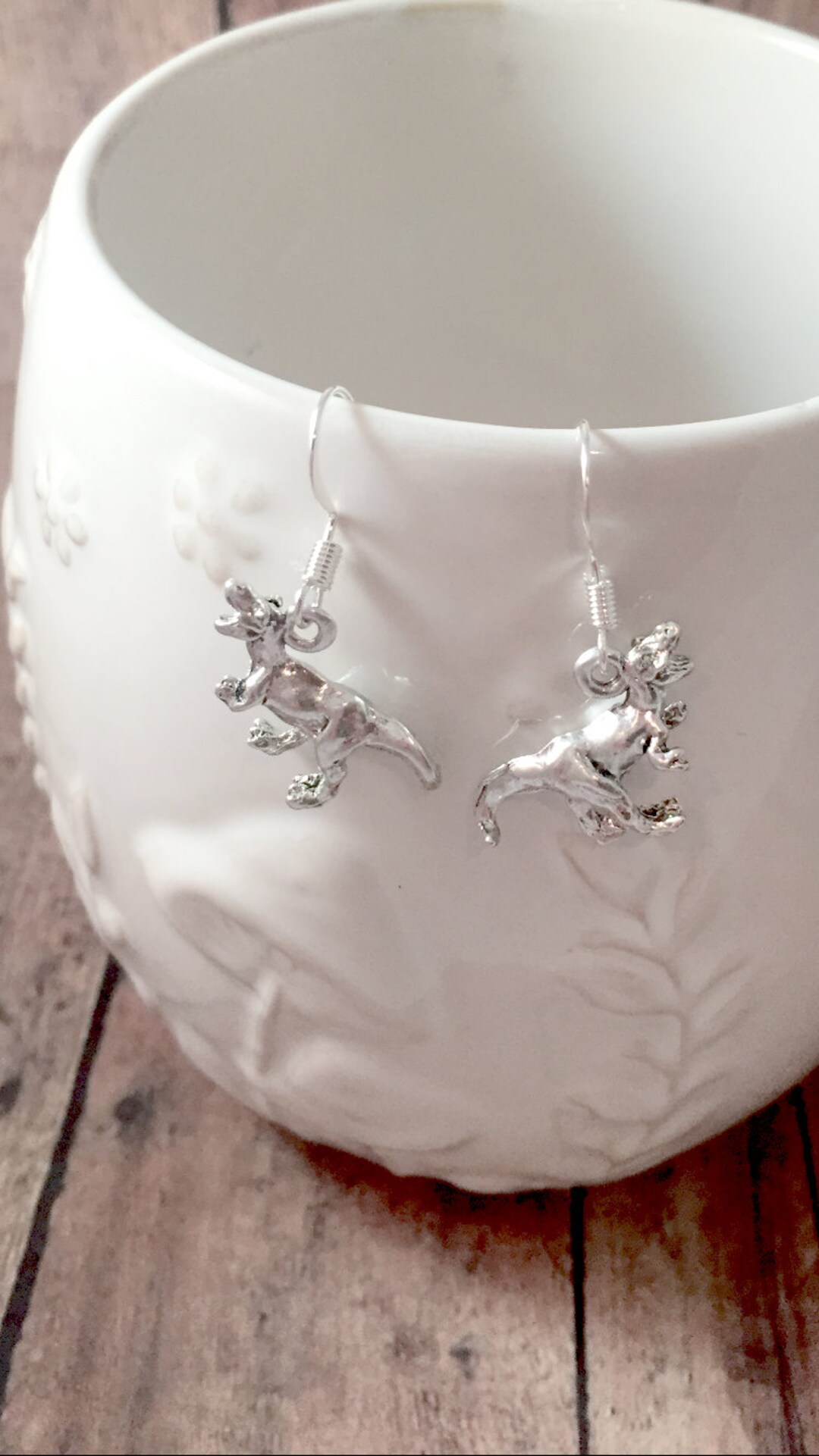 Tyrannosaurus Earrings - T Rex Jewelry, Dinosaur Earrings ...