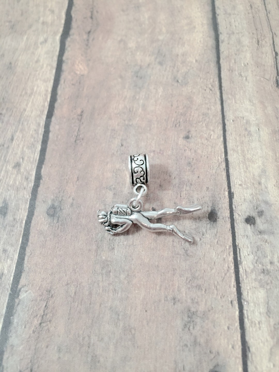 Scuba Diver Pendant 1 Piece Silver Scuba Diver Charm, Scuba Diving ...