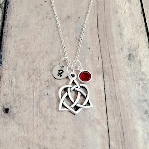Celtic knot birthstone necklace store