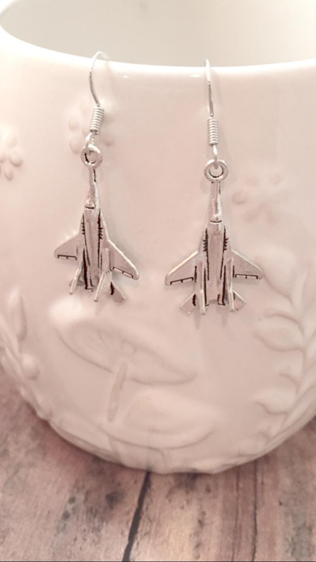 Fighter Jet Earrings - Fighter Jet Jewelry, Military Earrings, Jet ...