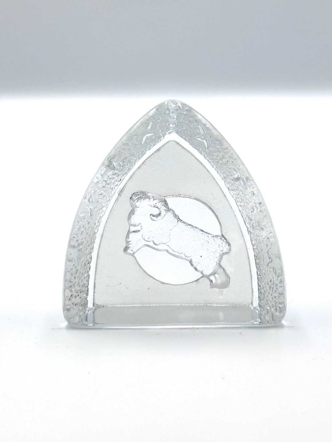 Vintage Nybro Art Glass Ram Paperweight | Swedish Zodiac Decor - Etsy