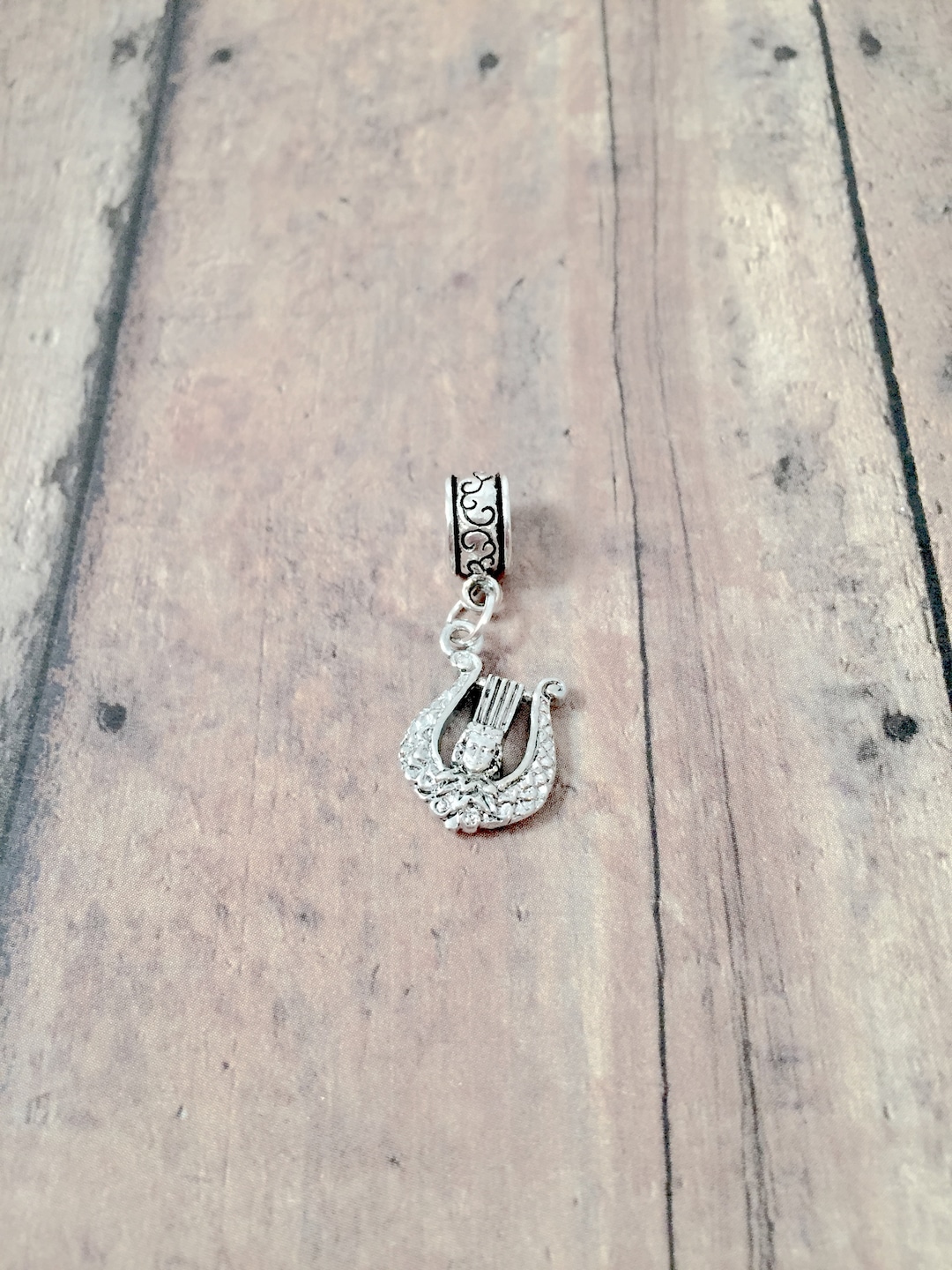 Lyre Pendant 1 Piece Silver Lyre Charm, Music Charm, String Instrument ...