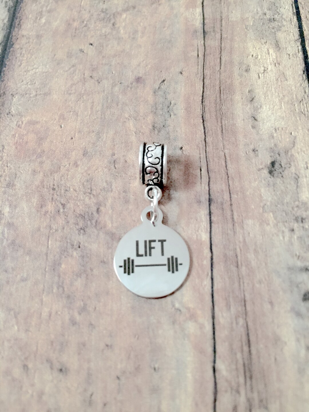Weightlifter Pendant (1 Piece) - Silver Weightlifter Charm, Bodybuilder ...