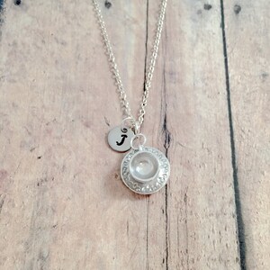 Teacup Initial Necklace - Teacup Jewelry, Cup and Saucer Jewelry, Tea ...
