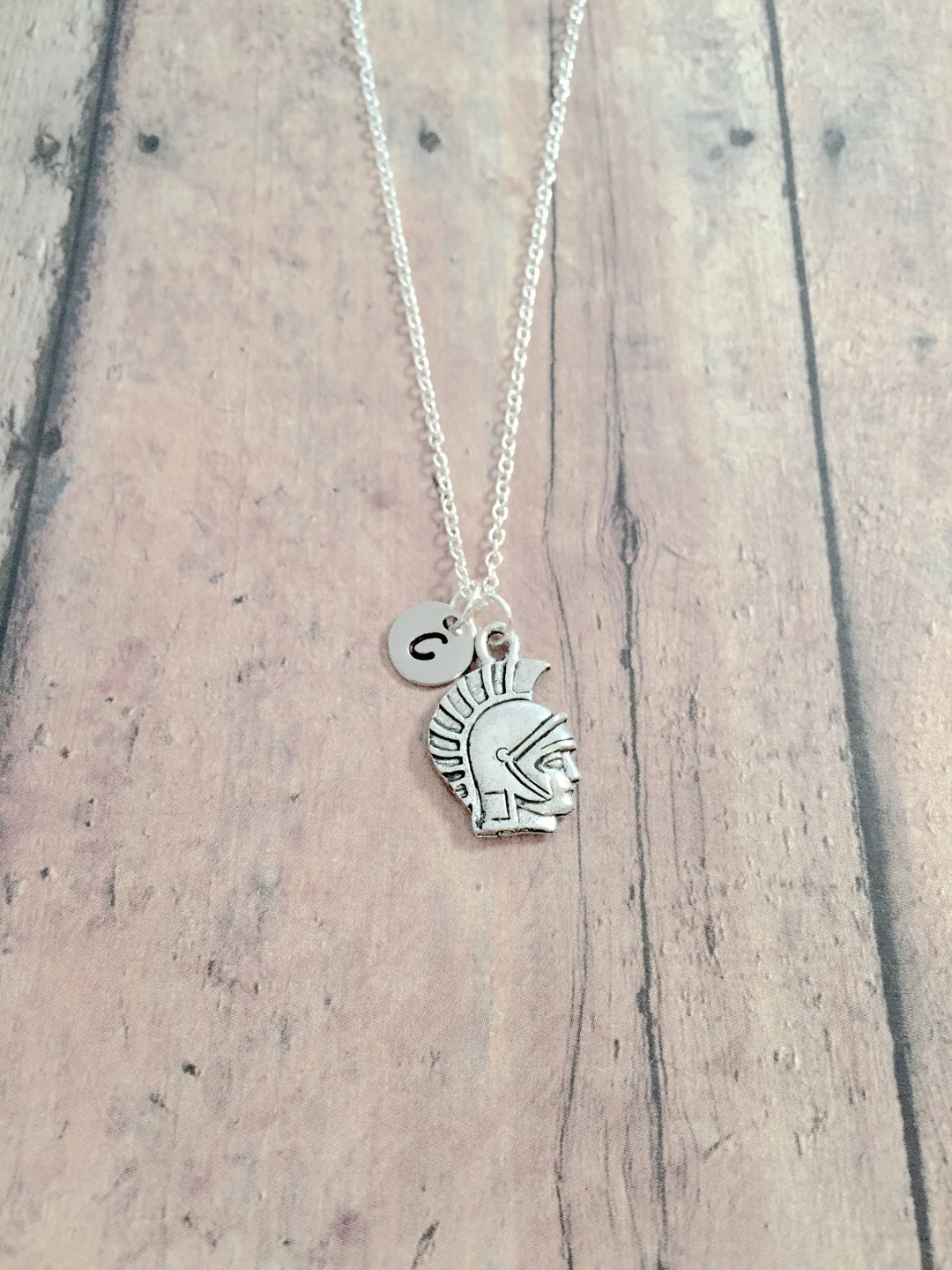 Trojan Initial Necklace - Trojan Jewelry, Spartan Jewelry, Gladiator ...