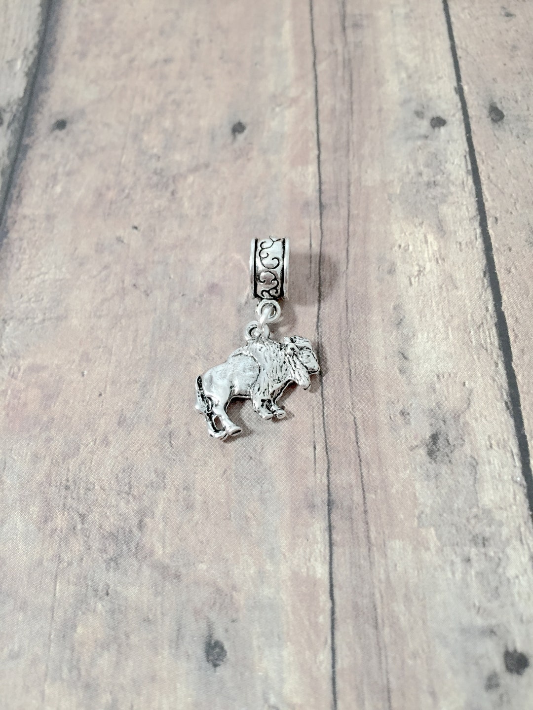 Buffalo Pendant (1 Piece) - Silver Buffalo Pendant, Buffalo Charm ...