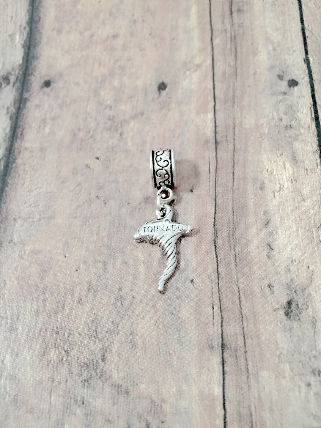 Tornado Pendant (1 Piece) - Silver Tornado Charm, Weather Charm, Storm ...