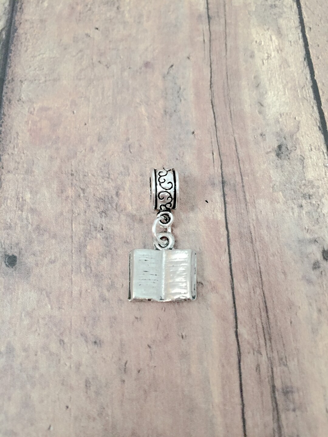 Book Pendant 1 Piece Silver Book Charm Librarian Charm - Etsy