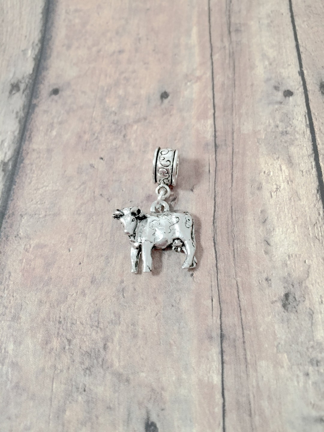 Cow Pendant 1 Piece Silver Cow Charm, Farm Charm, Cow Pendant, Farm ...
