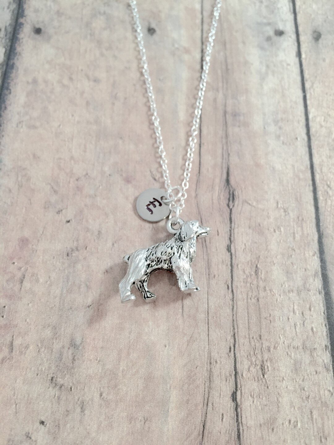 Spaniel Initial Necklace Spaniel Jewelry, Dog Breed Jewelry, Bird Dog ...