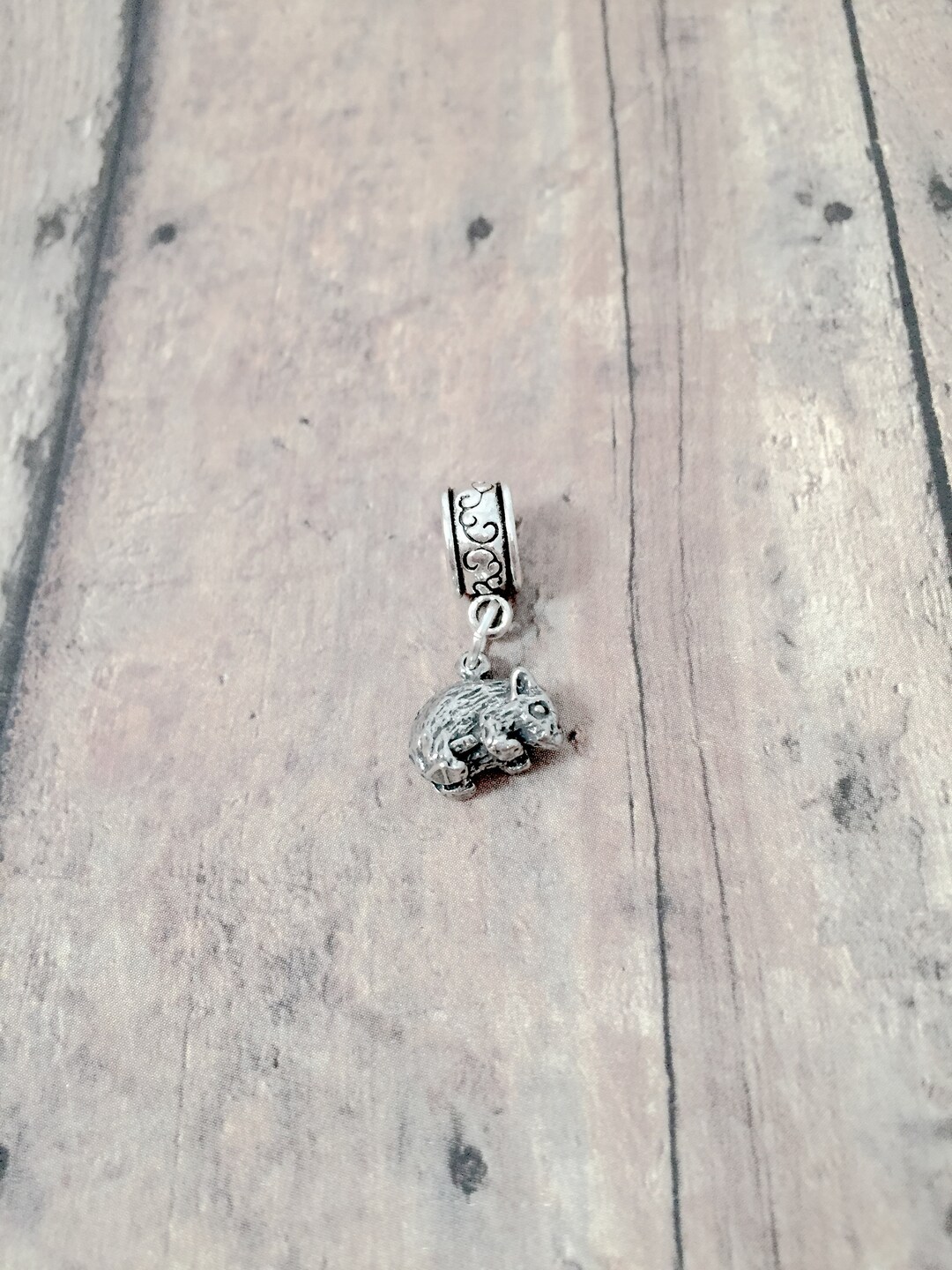 Tiny Wombat Pendant (1 Piece) - Silver Wombat Charm, Australia Charm ...