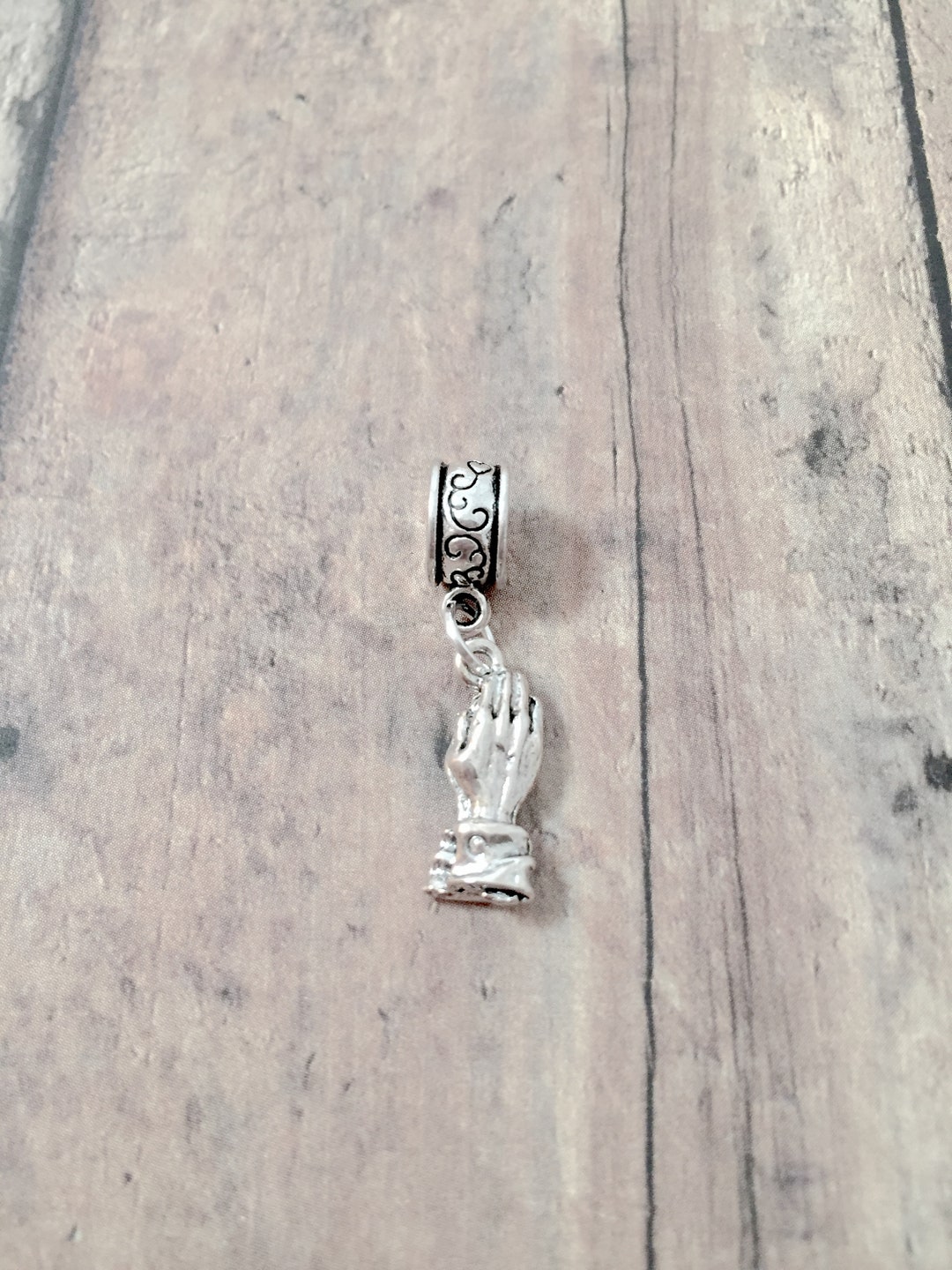 Praying Hands Pendant 1 Piece Silver Praying Hands Charm, Religious ...
