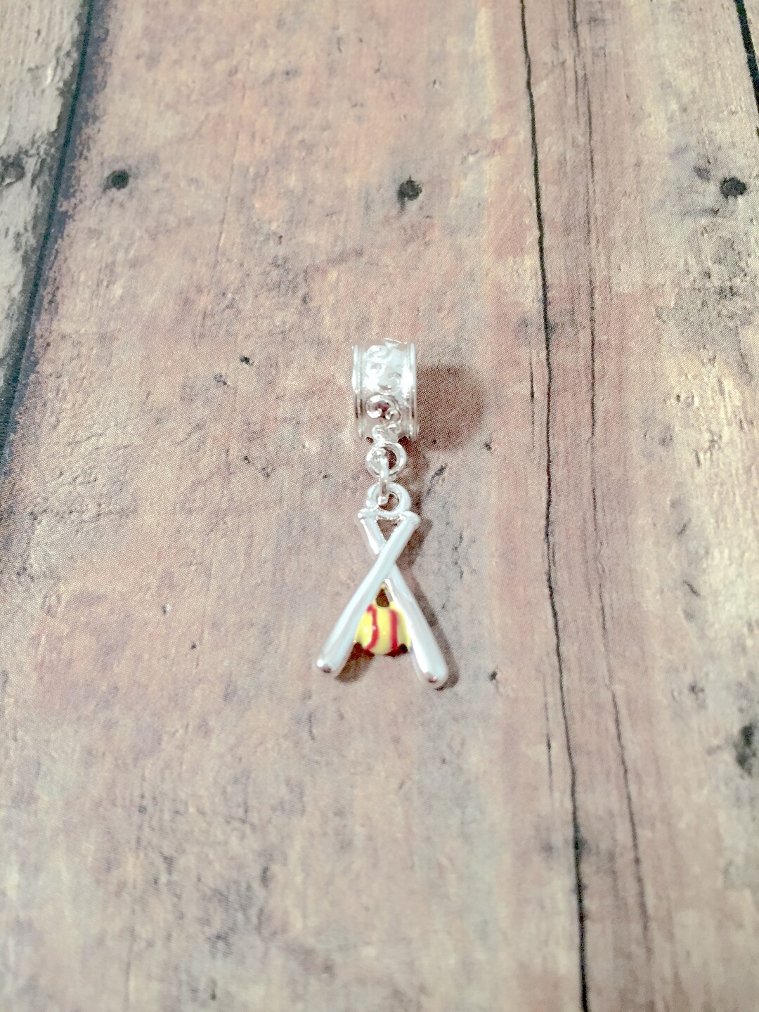 Softball Pendant 1 Piece Silver Softball Charm Sports - Etsy