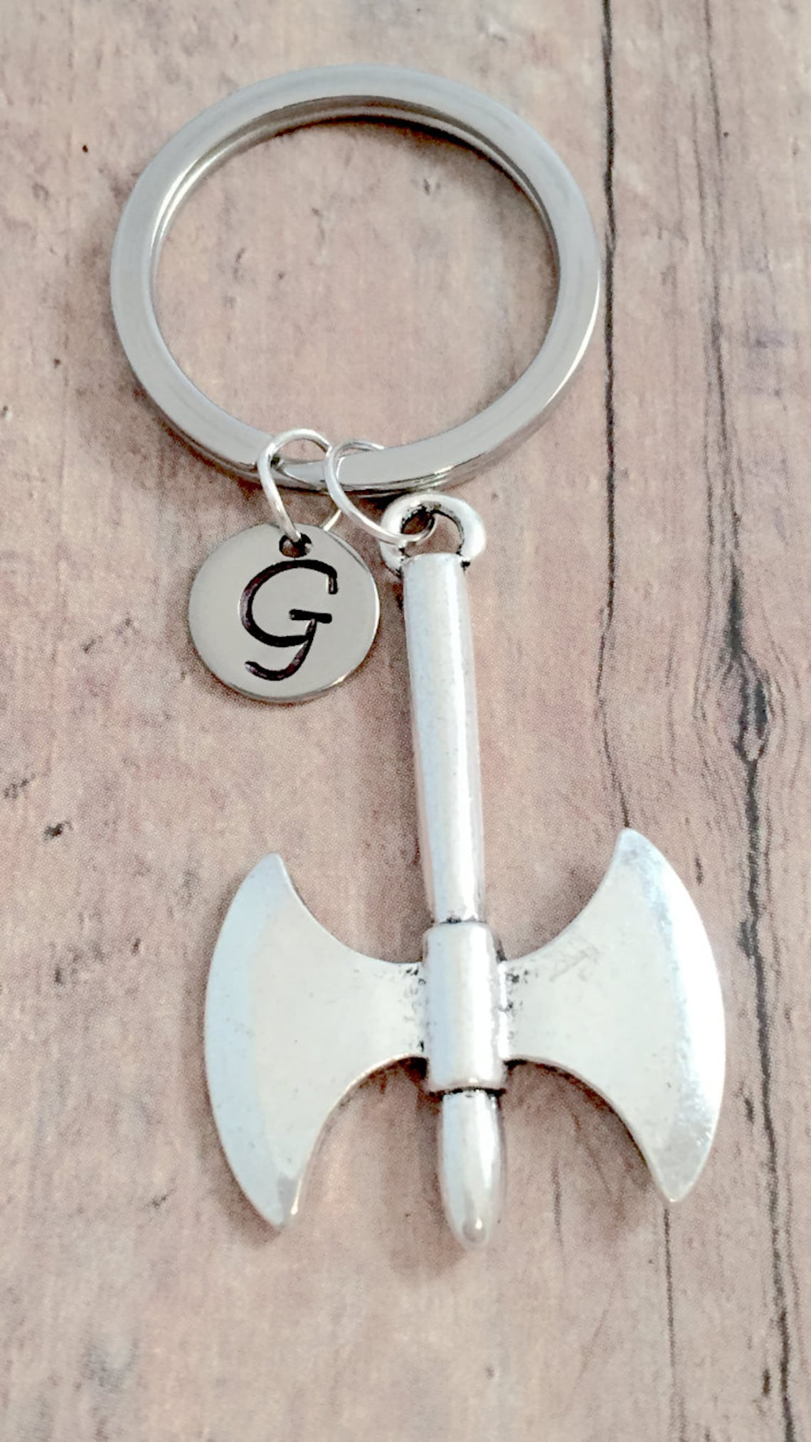 Axe Initial Key Ring Axe Key Chain Ax Key Ring Weapon Key - Etsy