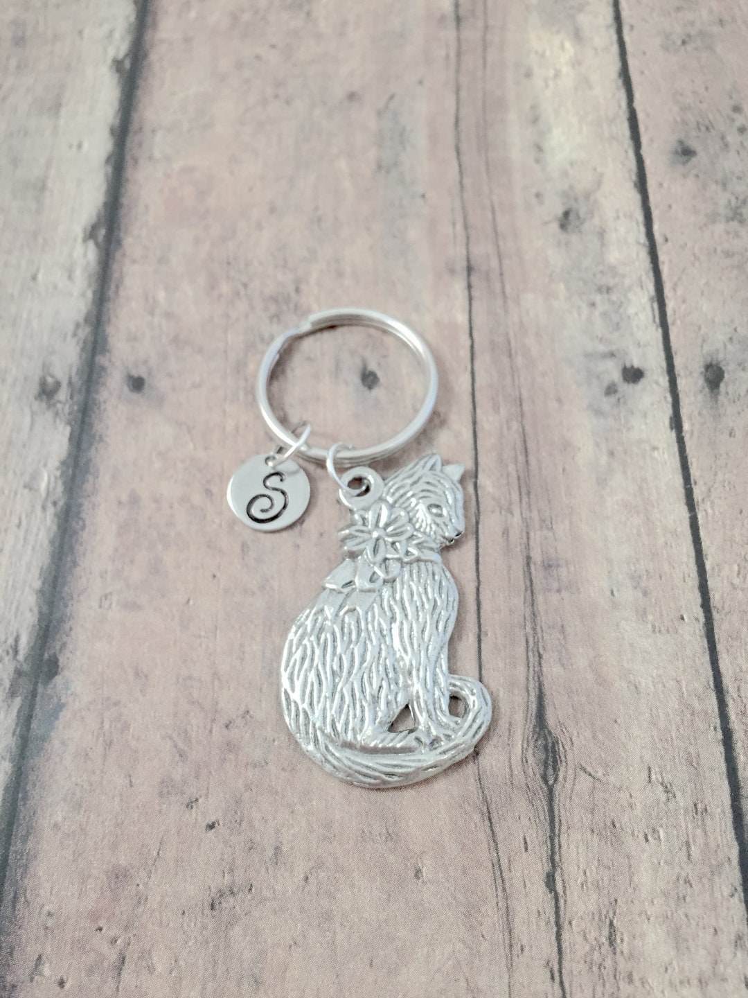 Cat Key Ring: Feline Key Chain, Pet Gift - Etsy
