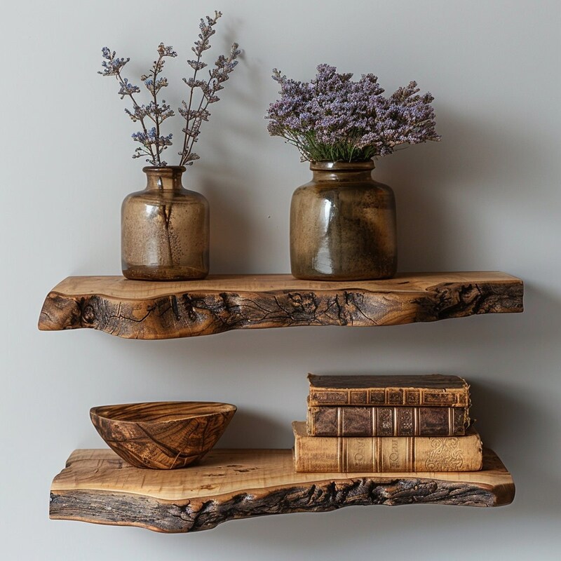 Live Edge Floating Shelf - Etsy