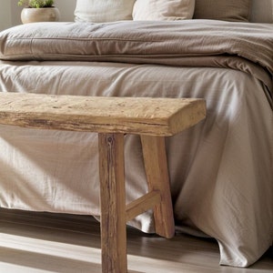 Reclaimed Wood Rustic Farmhouse End of Bed Bench - Personalized Bedroom ...
