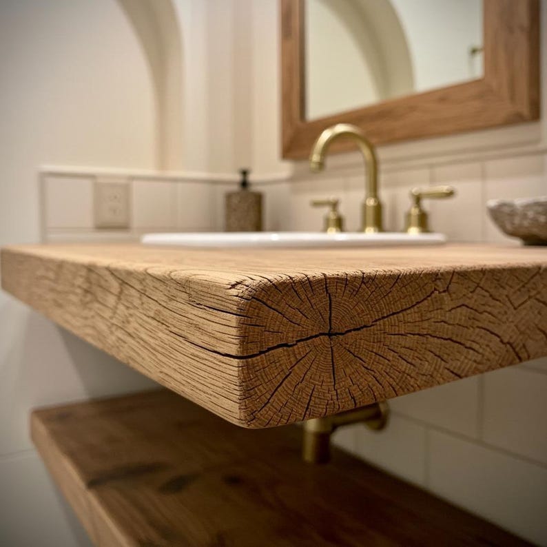 Custom Rustic Bathroom Floating Vanity With Reclaimed Wood, Custom ...