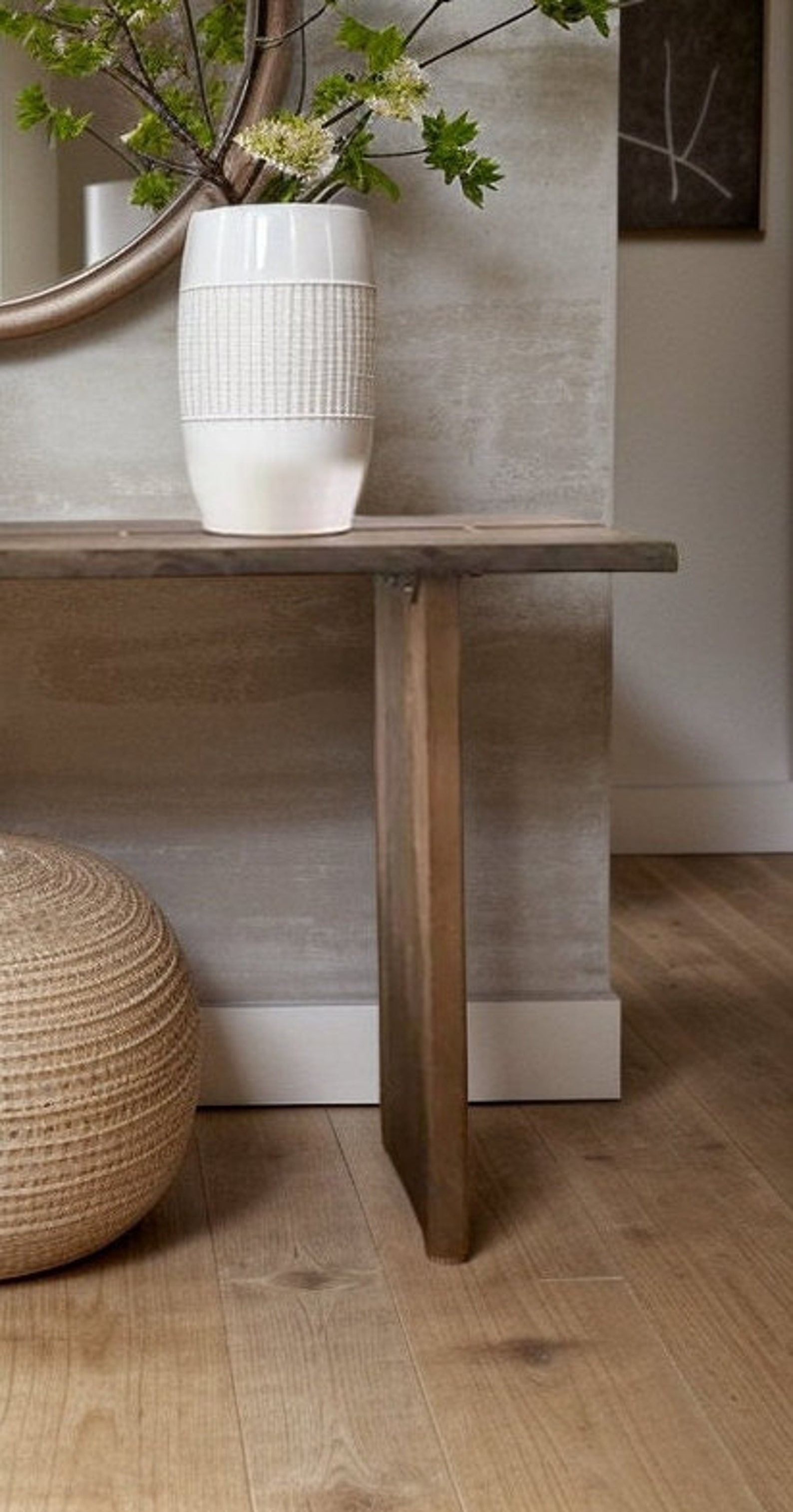 Oak Wood Rustic Reclaimed Console Table, Farmhouse Hallway Entryway ...