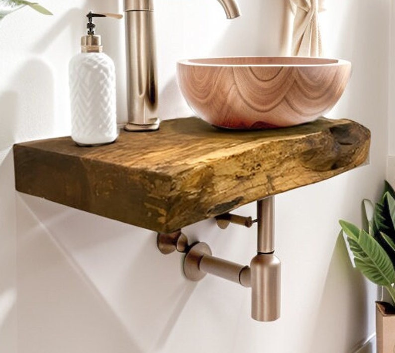 Handcrafted Bathroom Rustic Floating Vanity With Reclaimed Wood, Custom ...