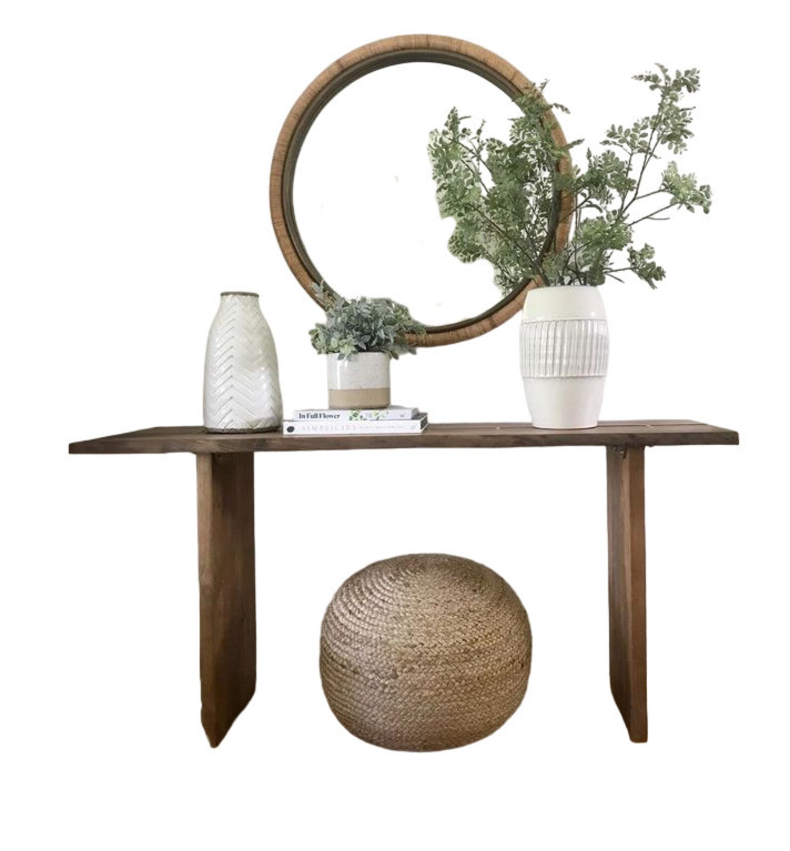 Oak Wood Rustic Reclaimed Console Table, Farmhouse Hallway Entryway ...