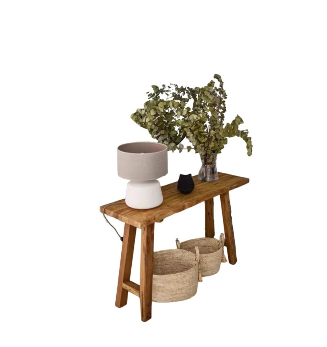 Oak Wood Rustic Reclaimed Console Table, Farmhouse Hallway Entryway ...