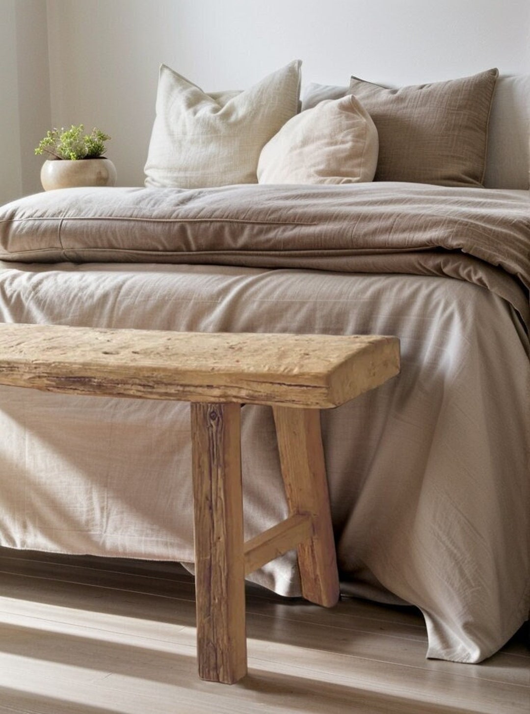Reclaimed Wood Rustic Farmhouse End of Bed Bench - Personalized Bedroom ...