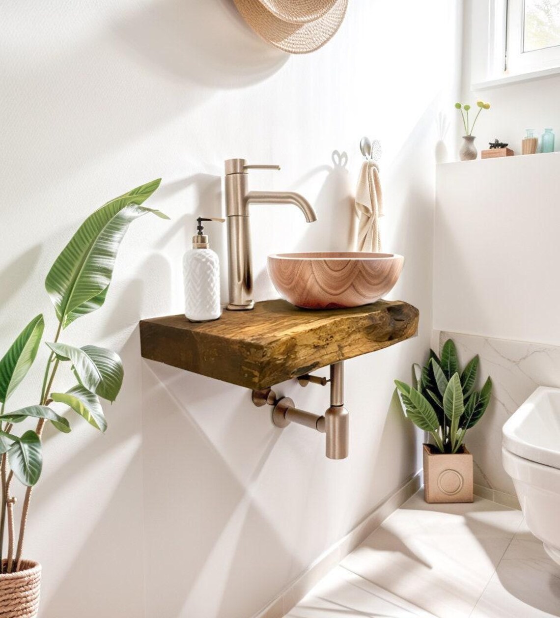 Handcrafted Bathroom Rustic Floating Vanity With Reclaimed Wood, Custom ...