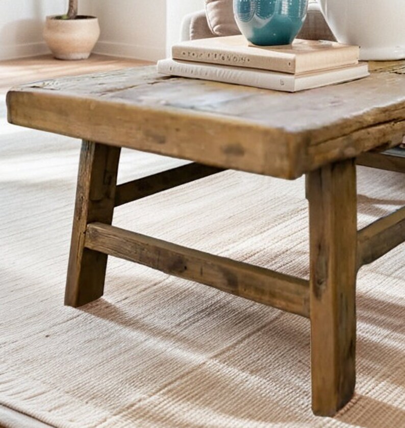 Rustic Coffee Table for Living Room, Handmade Reclaimed Wood, Barnwood ...