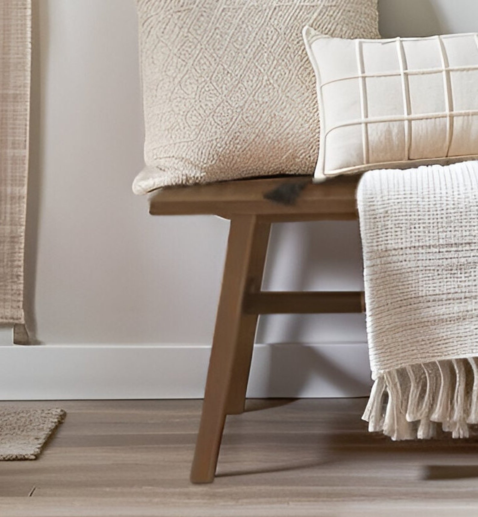 Solid Oak Entryway Bench, Handmade Rustic Farmhouse Bench, Reclaimed ...