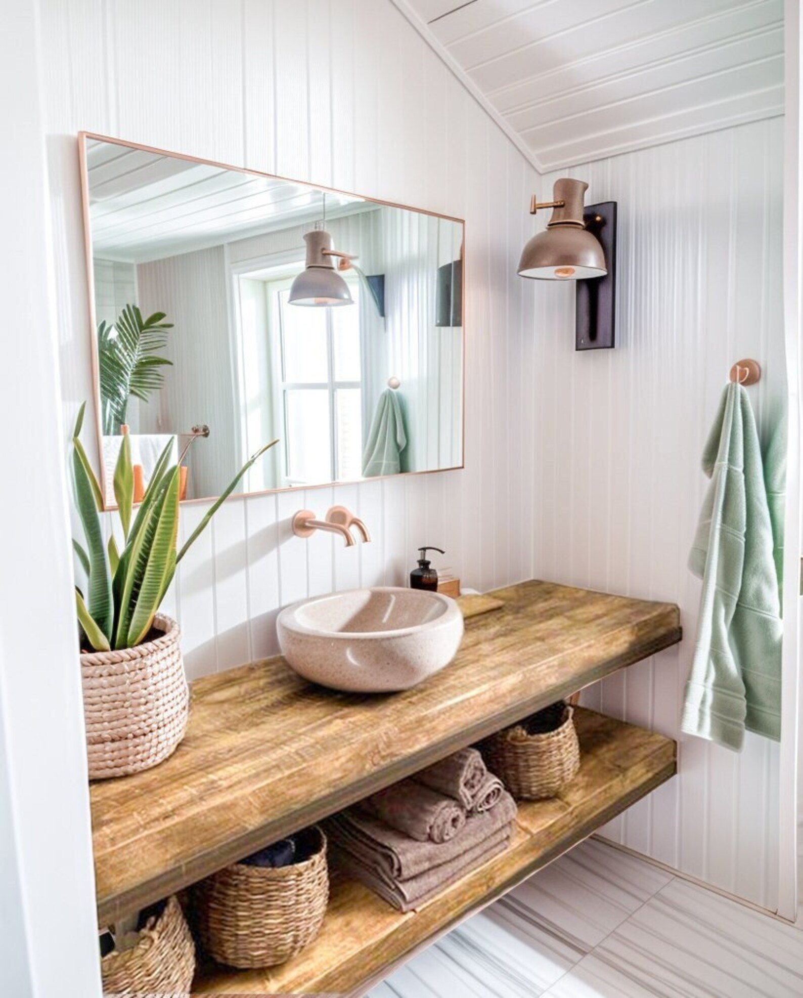 Handcrafted Bathroom Rustic Floating Vanity With Reclaimed Wood, Custom ...