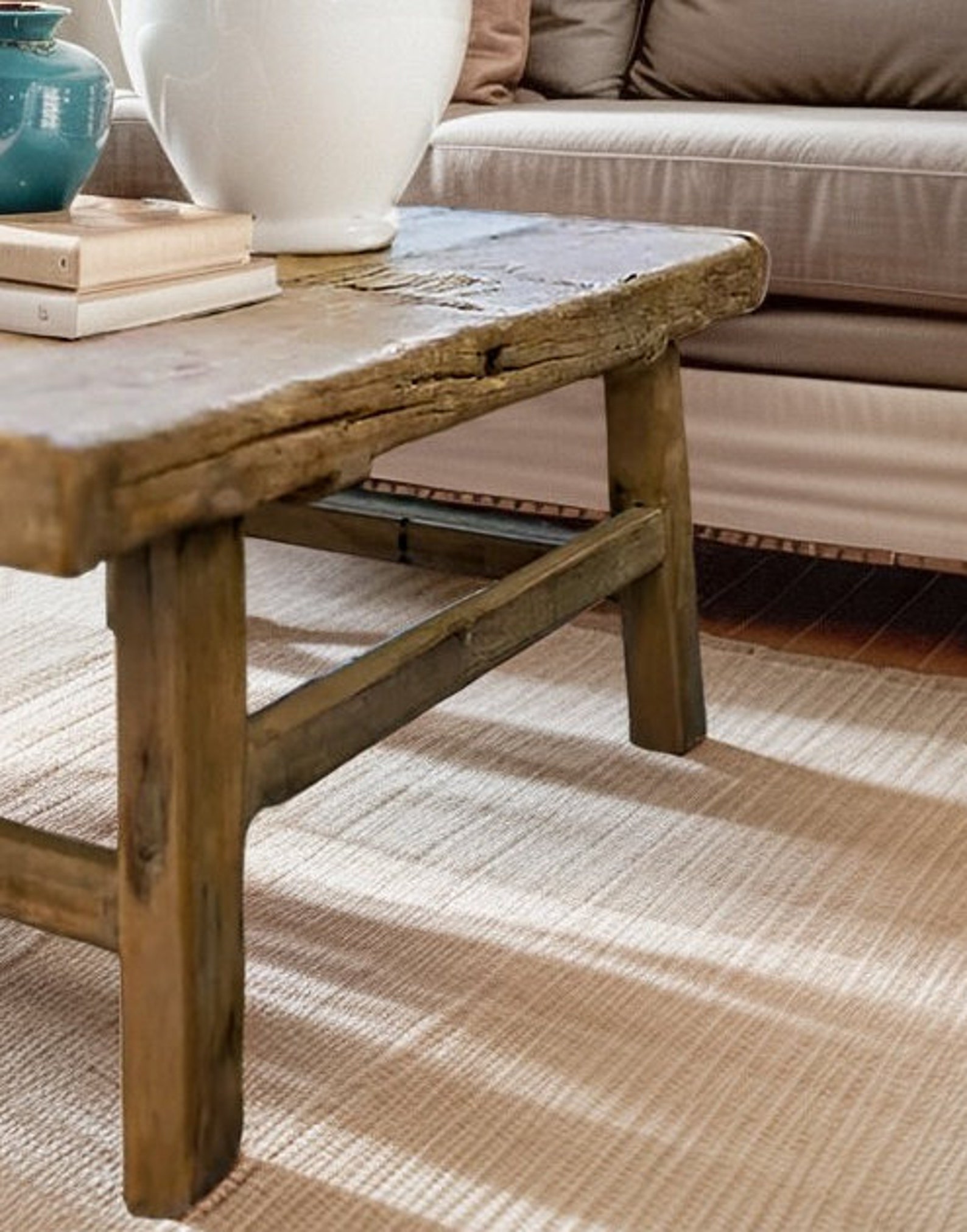 Rustic Coffee Table for Living Room, Handmade Reclaimed Wood, Barnwood ...