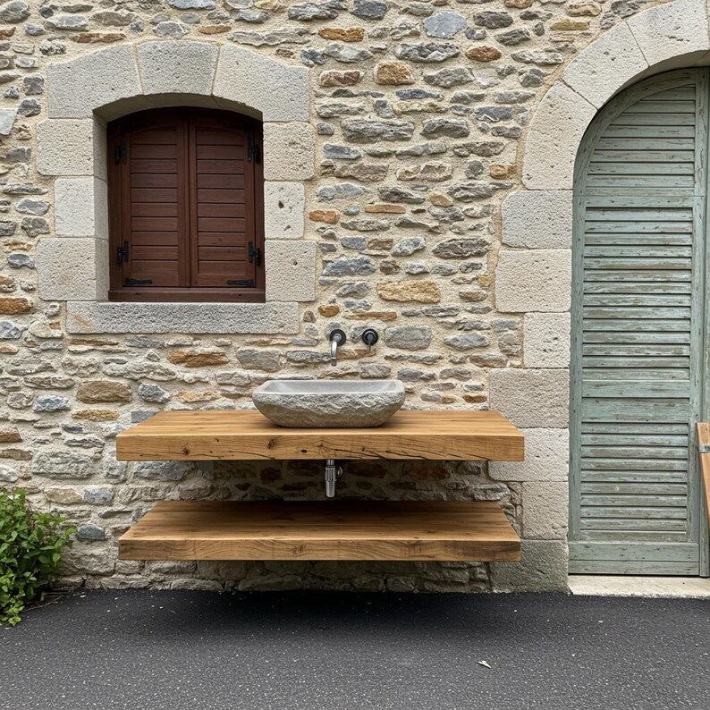 Custom Rustic Bathroom Floating Vanity With Reclaimed Wood, Custom ...