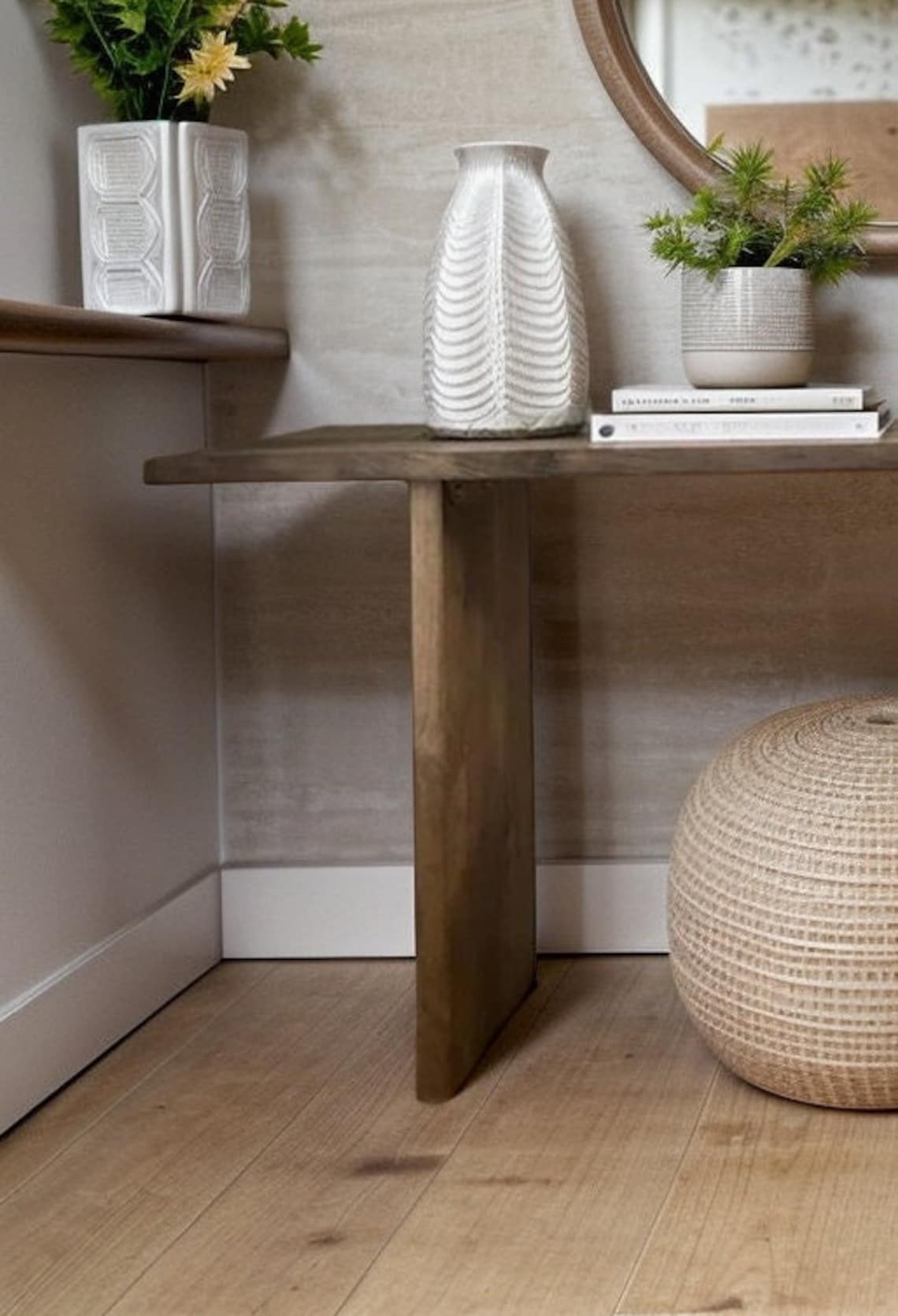 Oak Wood Rustic Reclaimed Console Table, Farmhouse Hallway Entryway ...