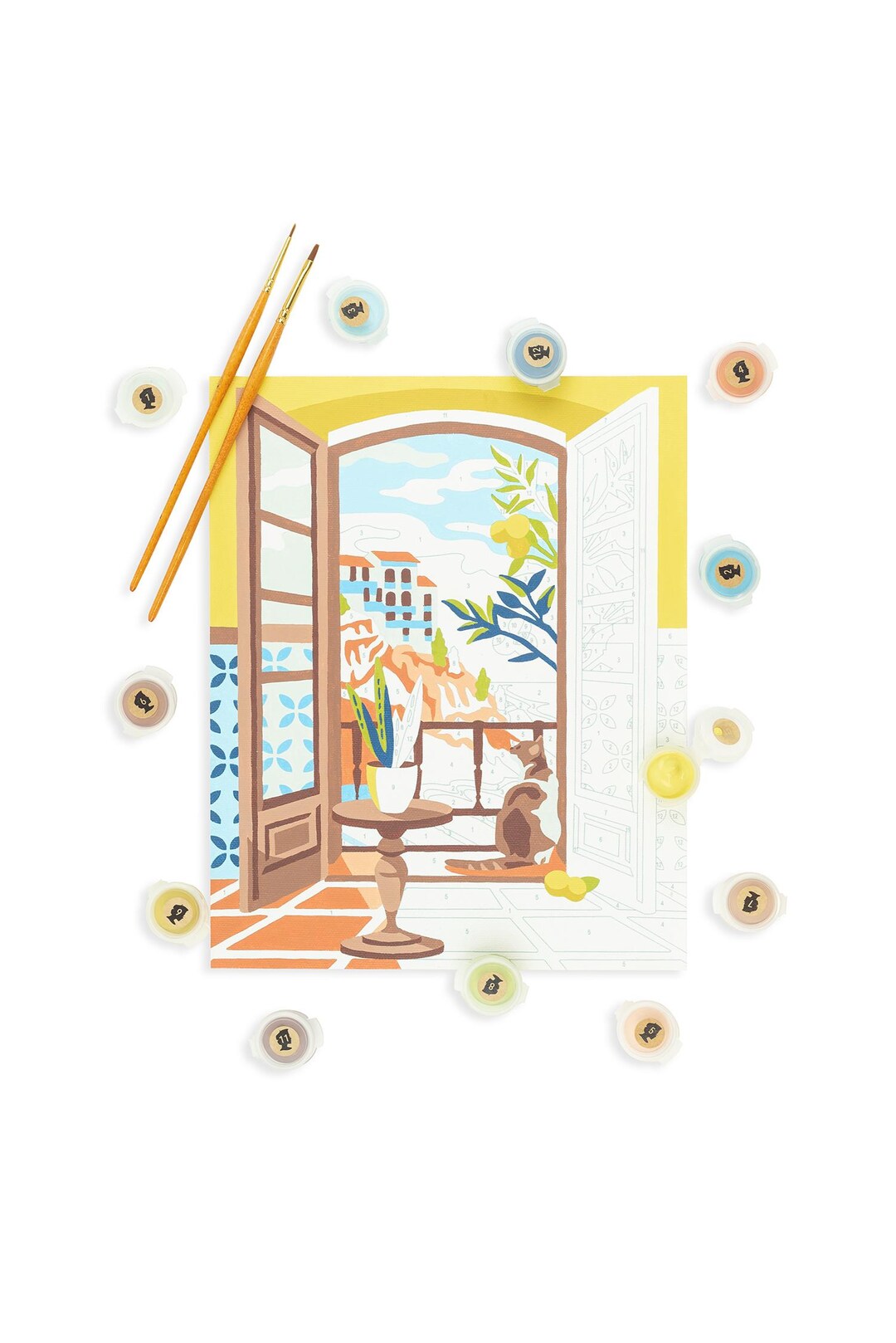 Coastal Catnap Paint-by-number Kit 8x10 - Etsy