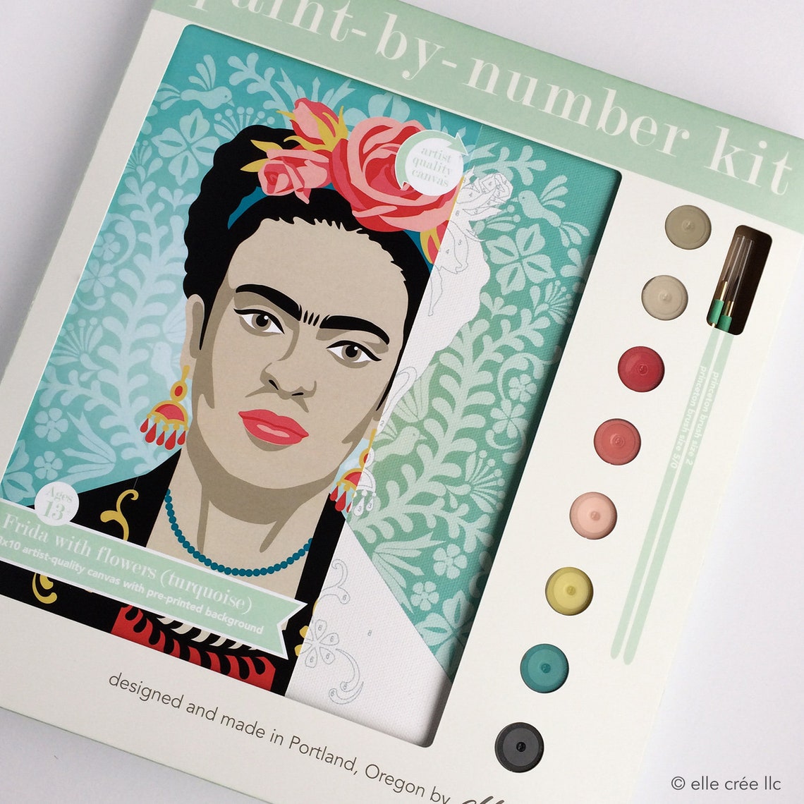 Frida Kahlo Paint-by-number Kit 8x10 - Etsy