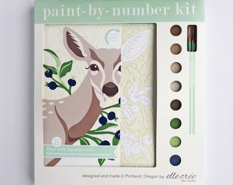 Paint by Number Deer | Etsy