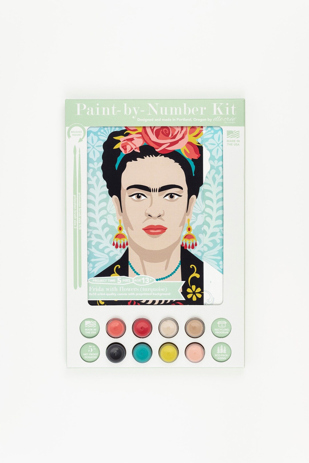 Frida Kahlo Paint-by-number Kit 8x10 - Etsy