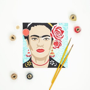 Frida Kahlo Paint-by-number Mini Kit 6x6 - Etsy